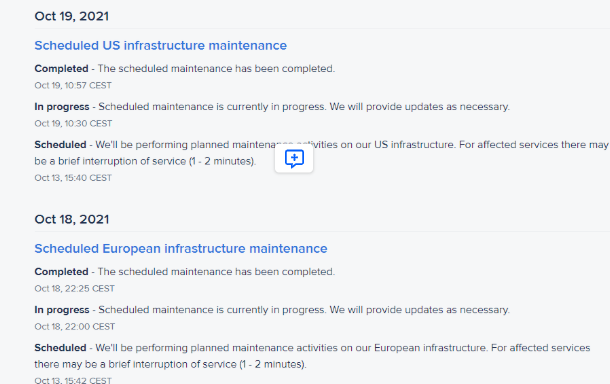 Can i check the operational status of castor products: EDC/CDMS – Castor